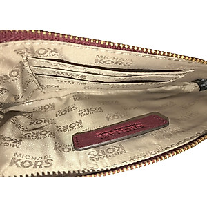 Michael Kors Illustrations Cherry Top Zip Leather Wristlet cherry