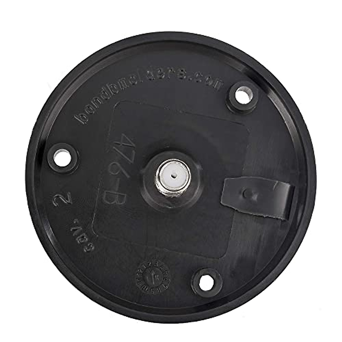 RecPro RV Cable TV Plate | Coaxial Cable Connector | Black or White Option | 1 or 2 Option (Black, 1 Outlet) | Made in America