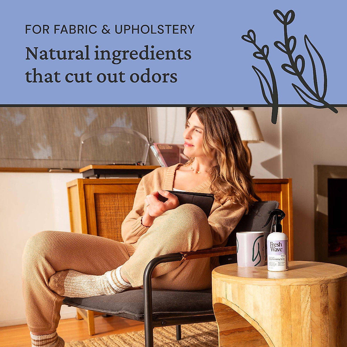 Fresh Wave Lavender Odor Eliminator Spray & Air Freshener, 8 oz. Pack of 2. Odor Absorbers for Home. Safer Odor Relief Natural Plant-Based For Furniture, Fabrics & Trash