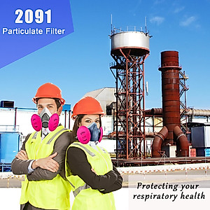 strolfay 10PCS (5Pack) 2091 P-100 Particulate Filter,Installed on 2091 Filter for Respirator,Replacement for 6000 6200 6800 7000 7502 FF-4 Series,2091 Filters Against Painting,Cutting,Woodworking