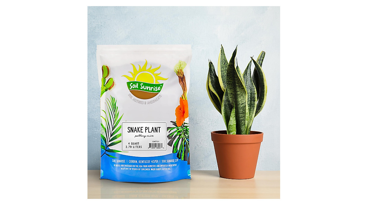 Snake Plant Potting Soil Mix (4 Quarts) - Healthy Sansevieria Growth