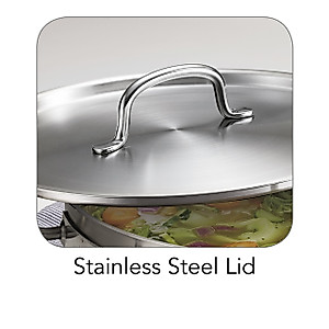 Tramontina Covered Dutch Oven Pro-Line Stainless Steel 9-Quart, 80117/576DS