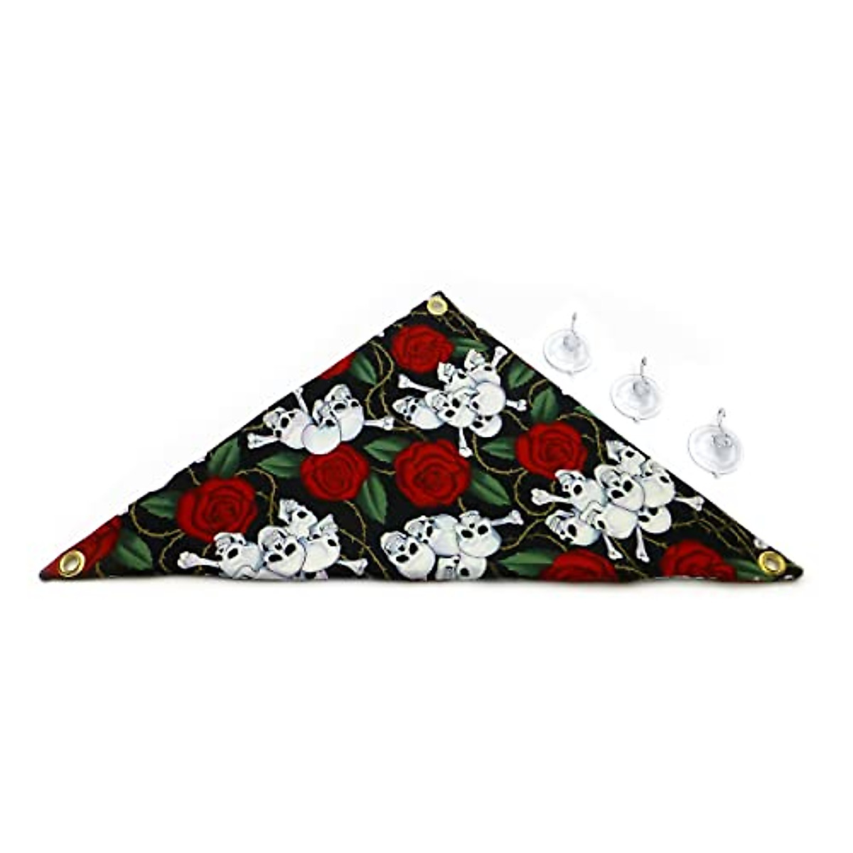 Hammock for Bearded Dragons, Skulls and Roses Fabric with Suction Cup Hooks