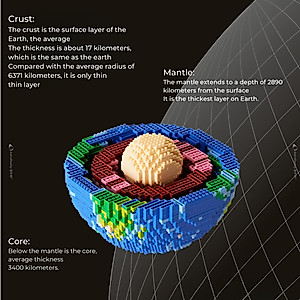 AstroReality: New 3D Pixel Earth Model Building Blocks Set (Pro), 11 Colors and 96 Shapes, Classic STEM Educational Puzzle, Toy for Adults and Kids 12+ (4,000 Pieces)