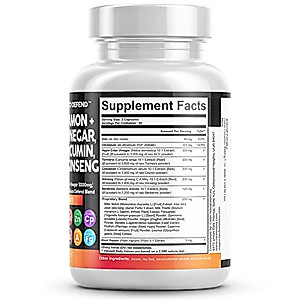 Clean Nutraceuticals Ceylon Cinnamon 3000mg Turmeric 3000mg Apple Cider Vinegar 3000mg Ginseng 2000mg Berberine 1200mg Plus Bitter Melon Gymnema Milk Thistle Fenugreek