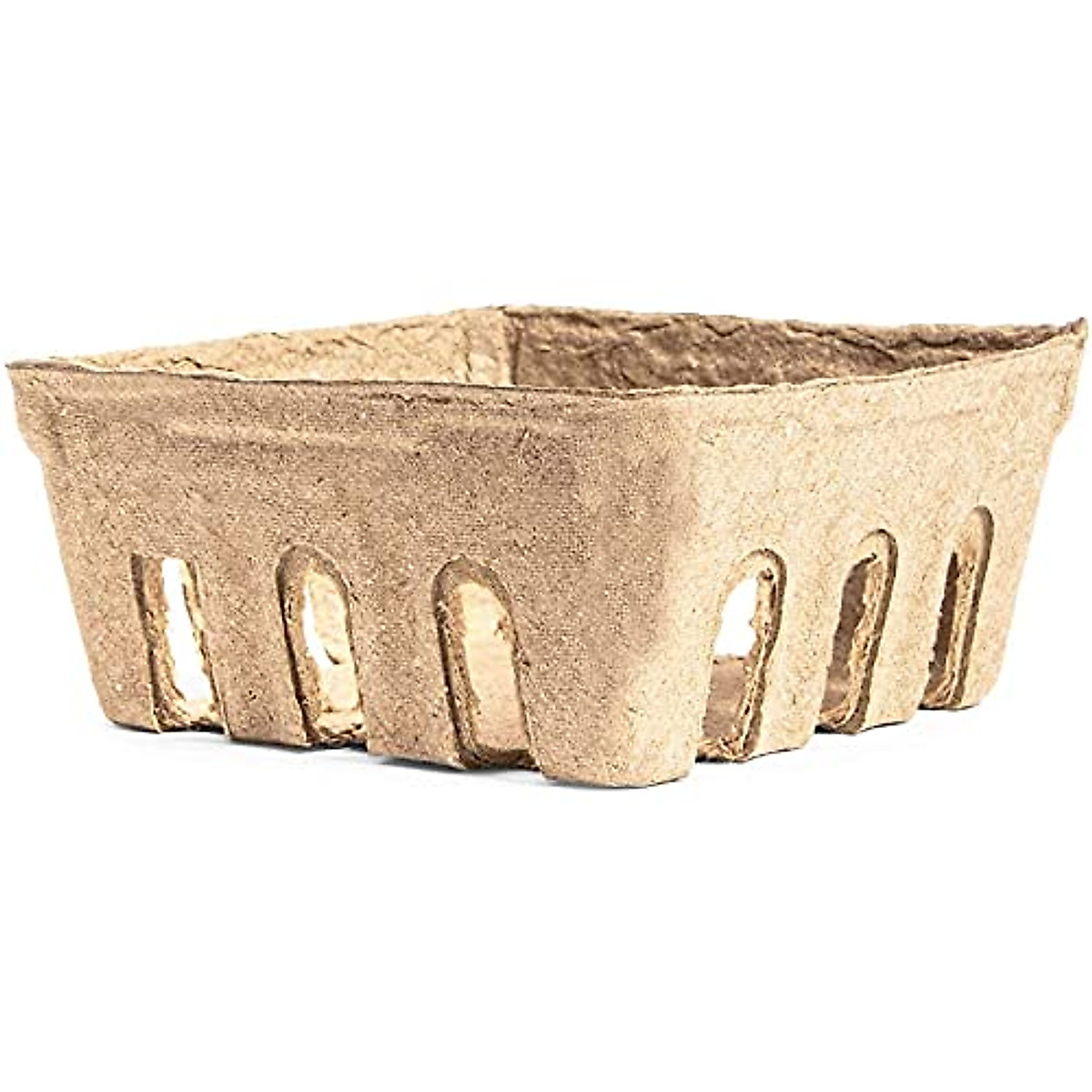 Juvale Pulp Fiber Berry Basket for Fruit (1/2 Pint, 4 x 4 x 1.81 Inches, 60 Pack)