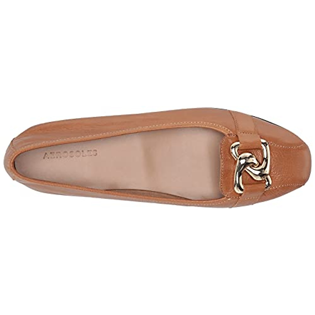 Aerosoles Women's Bristol Ballet Flat, TAN Leather, 7