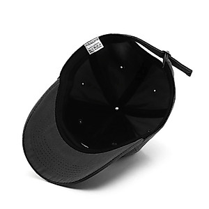 Men Women Letter Embroidered Baseball Cap, Cotton Adjustable Strap Outdoor Casual Hip Hot Hats Black