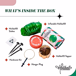 Holiball Inflatable Holiday Ornament – Indoor and Outdoor Use– Reusable and Storage Friendly – The Ultimate Holiday Decoration – 18" – Holly Green