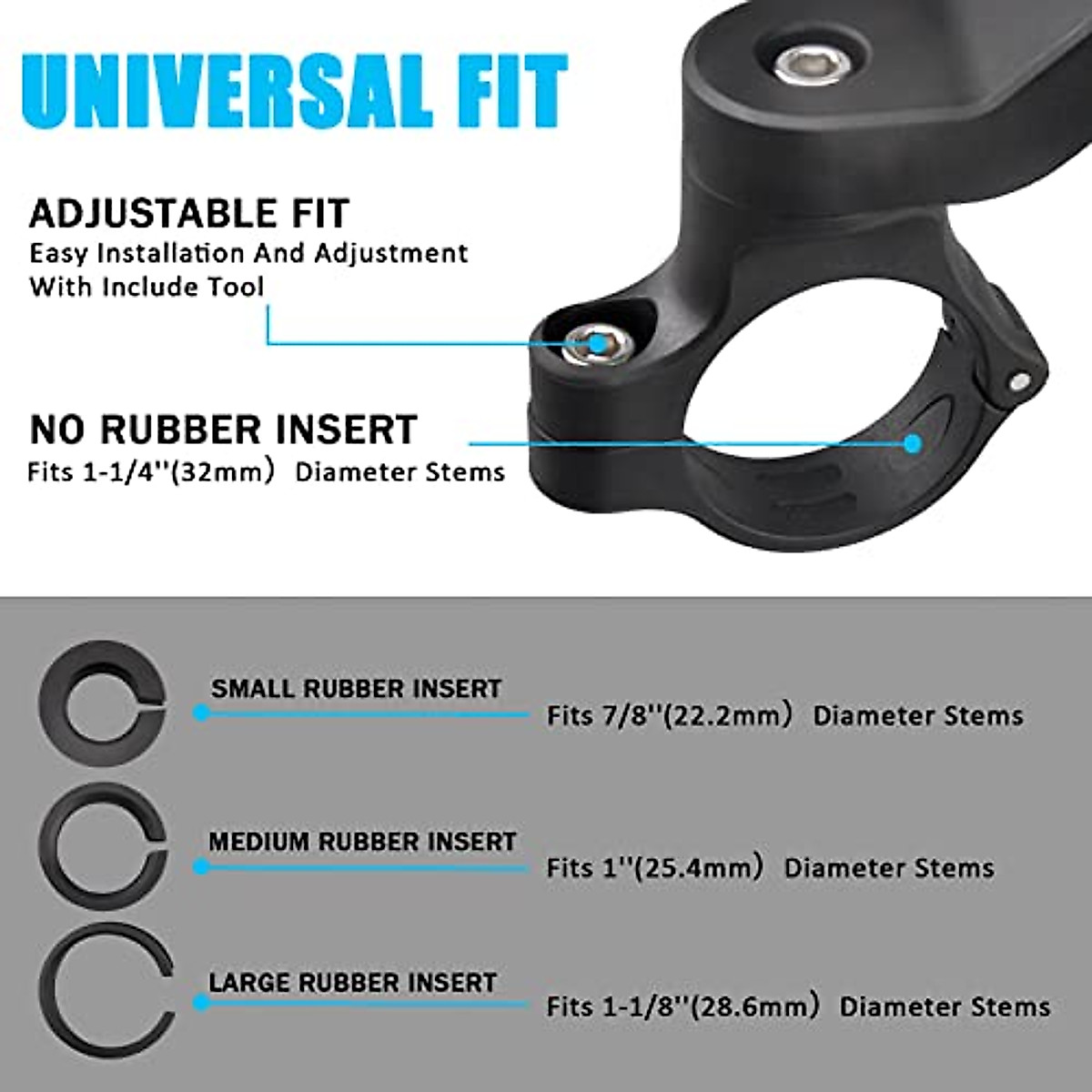 GUWINA Quick Attach & Detach Bike Motorcycle Phone Mount,Universal Handlebar Stem Magnetic Bicycle Call Phone Holder for Mountain,Road,Sport,Electric and Dirt Bikes,for iPhone Android All Smartphones