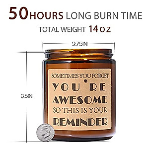 Aromaflare Lavender Scented Candles Gifts for Women Jar Aromatherapy Candle Encouragement Relaxing Gift for Mothers Day, Birthday, Graduation, Anniversary