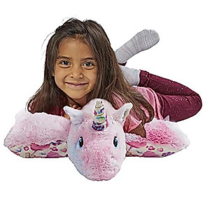 Pillow Pets 18” Sweet Scented Cotton Candy Unicorn Stuffed Animal Plush Toy, Pink