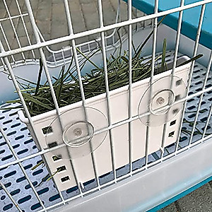 Rabbit Hay Feeder Large Hay Manger Holder for Bunny Guinea Pig Chinchilla (12.5 X 4.5 X 5.3 inch)