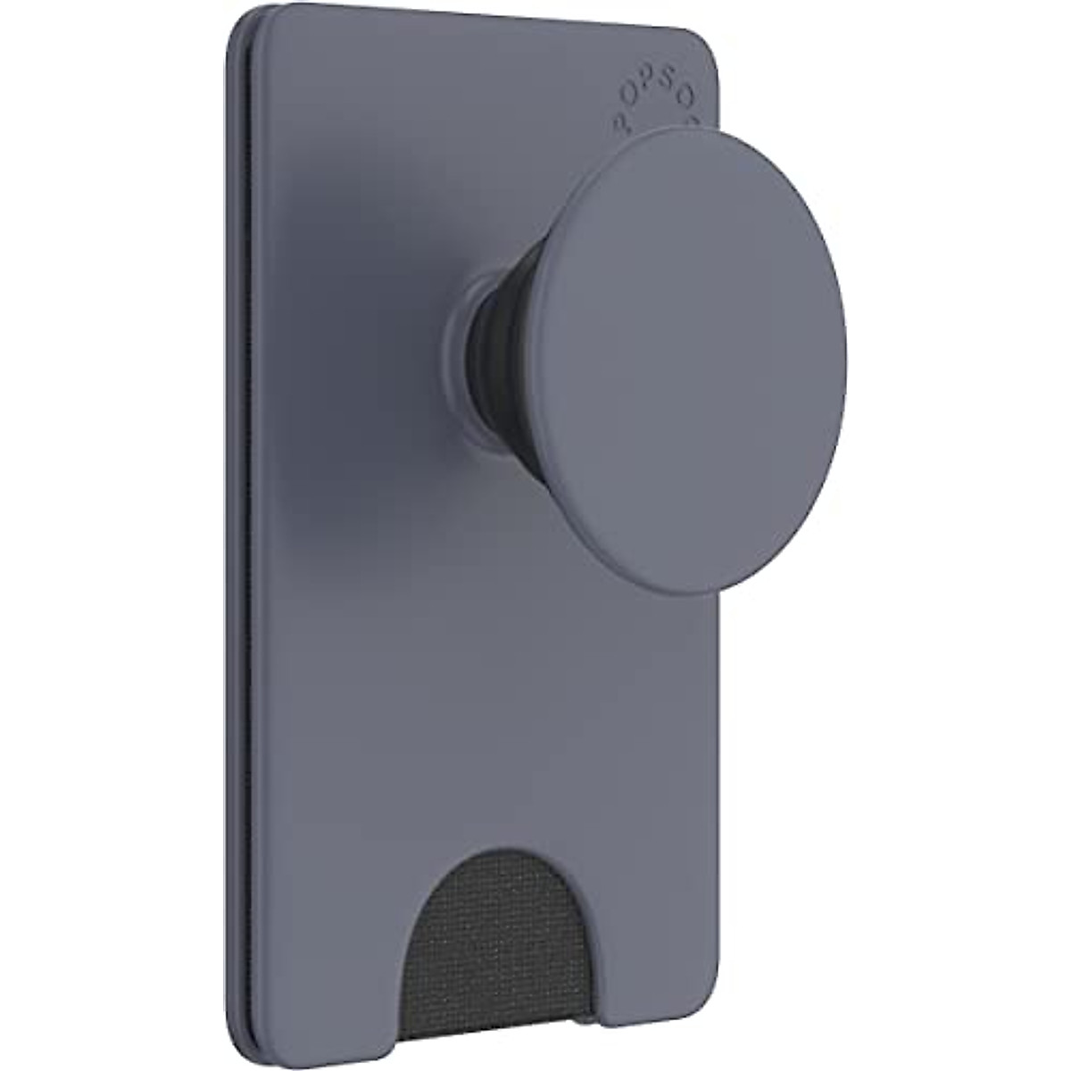PopSockets Phone Wallet with Expanding Phone Grip, Phone Card Holder, Solid PopWallet - Shadow Blue