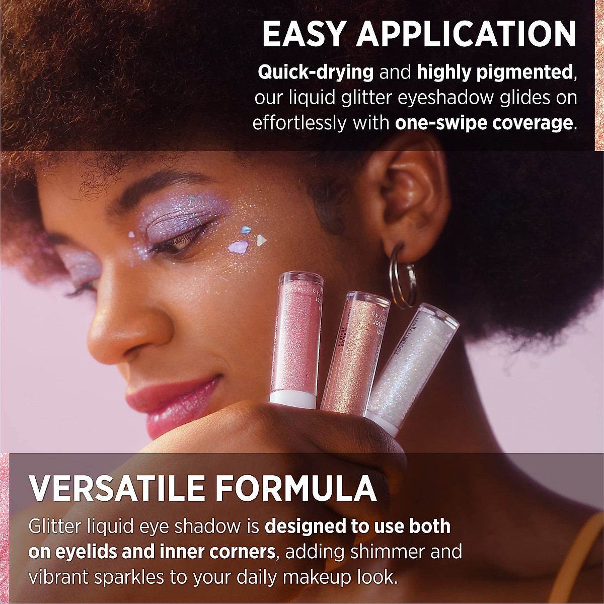 UNICORN GLOW Gleam Eye Glitter 01 Mirror, Liquid Glitter Eyeshadow for High Impact Glam Looks 0.14 oz. / 4 g Made in Korea