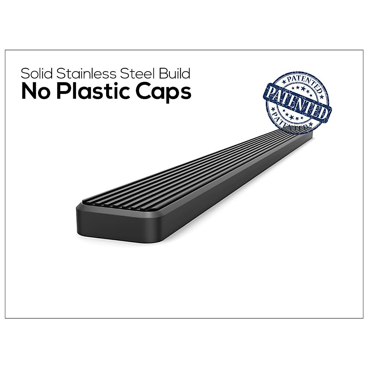 APS Rear Step Bar 5 inches Matte Black Compatible with Ford Transit 2015-2024 Full Size Van (Exclude 2022-2024 E-Transit) (Nerf Bars Side Steps Side Bars)