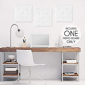 Sweet Jojo Designs White Fabric Memory Memo Photo Bulletin Board - Solid Crinkle Crushed Velvet Luxurious Elegant Princess Boho Shabby Chic Luxury Glam High End Boutique Ruffle for Lace Collection