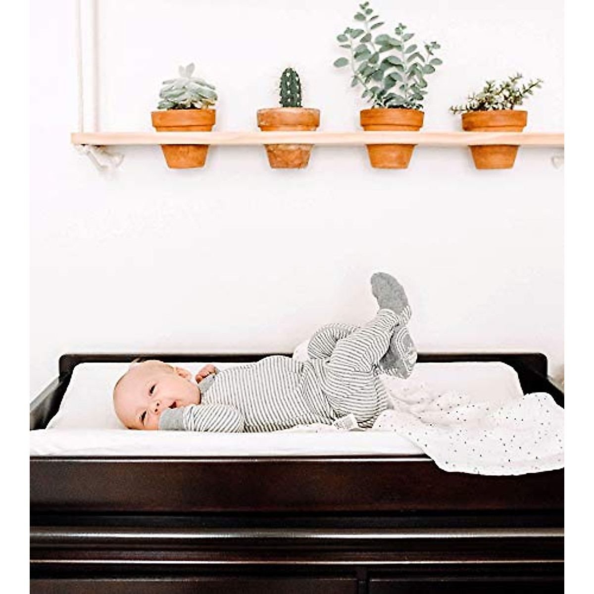 Changing Pad Cover, 100% Organic Cotton Changing Pad Liner for Standard 16" x 32" Baby Changing Mats