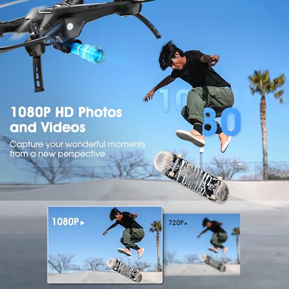 ATTOP Drone with Camera for Adults/Kids/Beginners - W10 1080P 120° FPV Live Video Drone, Beginner Friendly with 1 Key Fly/Land/Return, 360° Flip, APP/Remote/Voice/Gesture/Gravity Control, Camera Drone for Kids 8-12, No FAA License Required,, Gift Ideas, C