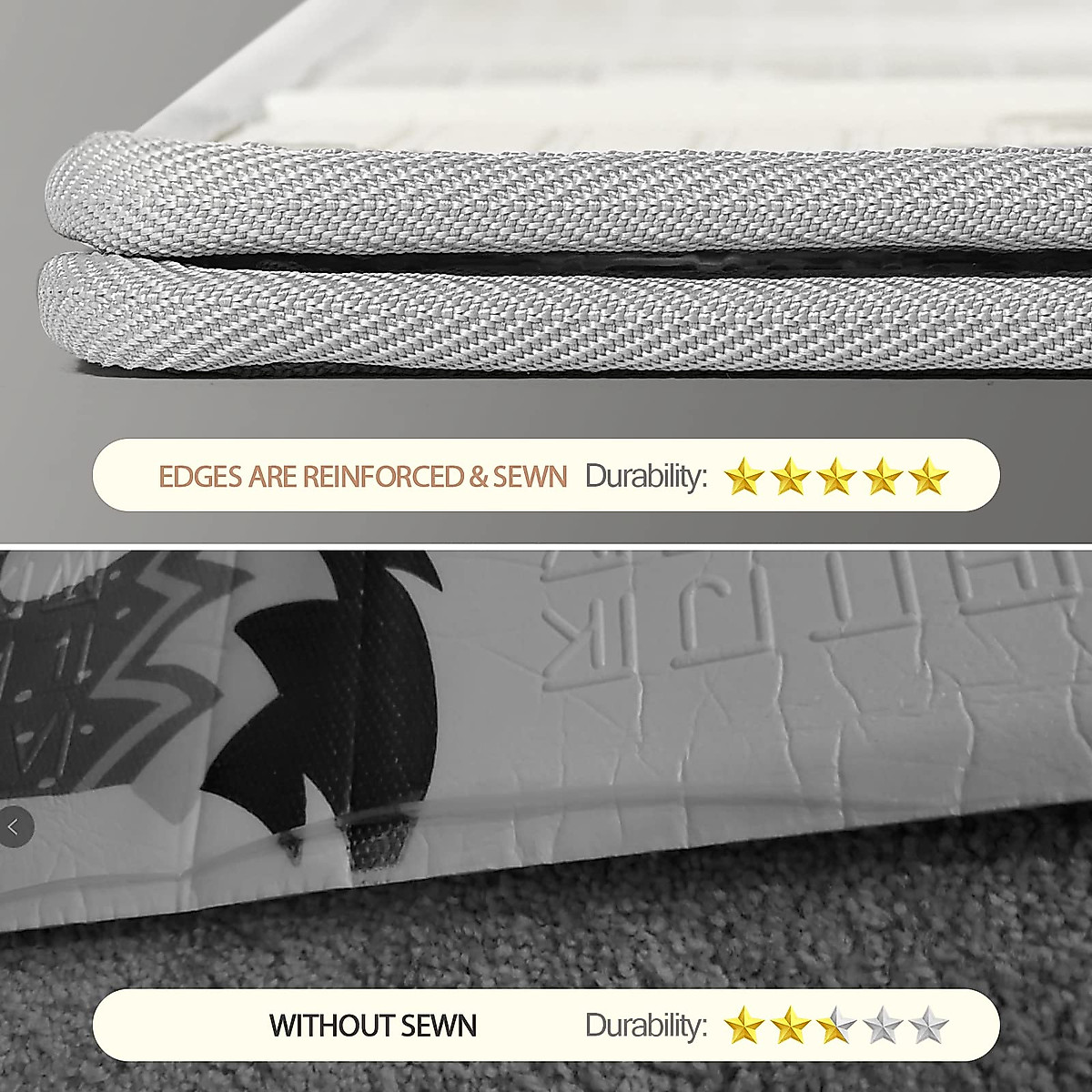 ZEEBABA Baby Play Mat, 59"x59" Foldable & Reversable Large Baby Mat, 0.4" Thick Waterproof Foam Play Mat, Baby Activity Tummy Time Mat, Foam Play Mat for Babies and Toddlers, for 59 inch Playpen