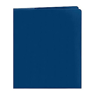 Smead Lockit Two-Pocket Heavyweight Folder, Letter Size, Dark Blue, 25 per Box (87982)