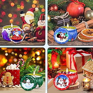 Christmas Scented Candles Gift for Women- Aromatherapy Candle for Home Scented-4.4oz Soy Wax Birthday Gifts Christmas Presents for Mother Friend Wife Sister Xmas-Thanksgiving Christmas Decorations