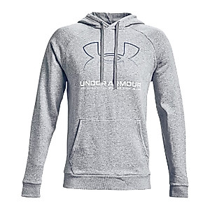 Under Armour Men's UA Rival Lock Up Hoodie Fleece Pullover 1366724 (Steel (035), X-Large)