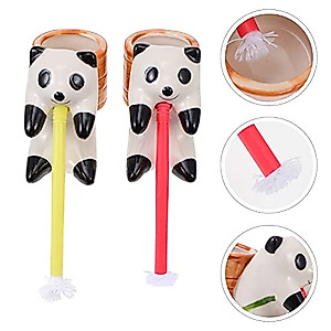 BESTOYARD 2Pcs Potted Decoration Ceramic Planter Animal Plant Bonsai Decor Bonsai Pot Ceramic Flower Animal Succulent Planter Cartoon Bonsai Decorative Planter Soil Student Mini Basin Panda