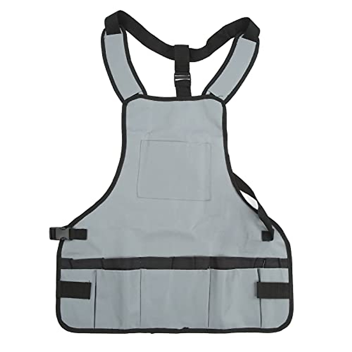 ENTHUSRI Garden Apron Oxford with Pockets Cloth Reusable Outdoor Barbecue BBQ Grill Apron for Men Women Gray