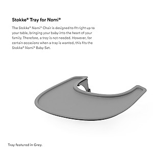 Tray by Evomove, Black, Accessory for use with the Award Winning Nomi High Chair, Easy to Clean