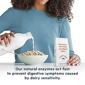 Happy Cow Chocolate, Fast-Acting Lactase Supplement, Dairy & Lactose Intolerance Relief, All-Natural, Made in The USA, 21ct