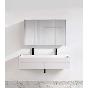 Krugg Medicine Cabinet | Recess or Surface Mount | Blum Hinge 170 Degree Soft Close | (48"x30")