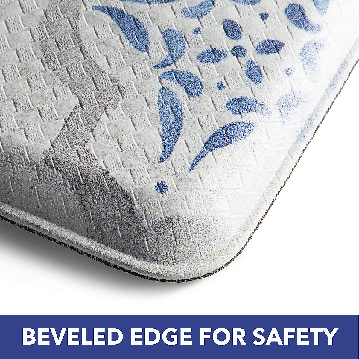 SoHome Cozy Living Anti-Fatigue Kitchen Mat For Floor, Farmhouse Cushioned Kitchen Runner Rug, Non Slip, Easy Wipe Clean, 1/2 Inch Thick Kitchen Mats, 18" x 30", Lemon Wreath Gather