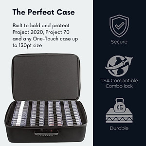 Card Titan Pro One Touch Card Holder with Zipper Lock - Trading Card Storage Box Fits 60 One Touch Magnetic Cases - Compatible with Project 2020 and Project 70 Sets - Great Trading Card Case