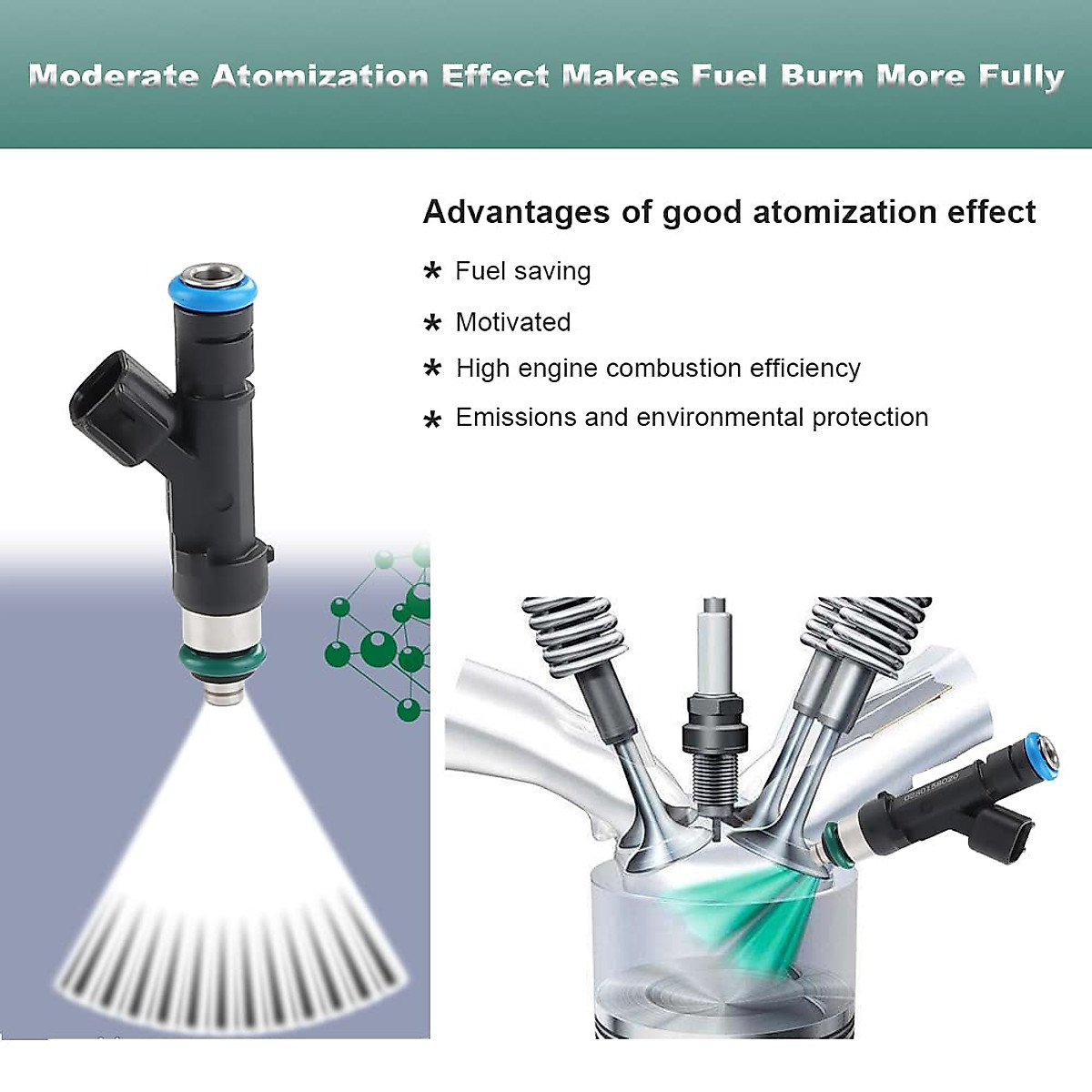 JDMON Fuel Injectors Replacement for Dodge Dakota Durango Nitro Ram1500 Jeep Commander Grand Cherokee Liberty Mitsubishi Raider 3.7L V6 Replace 0280158020 812-12145 FJ474 6Pcs