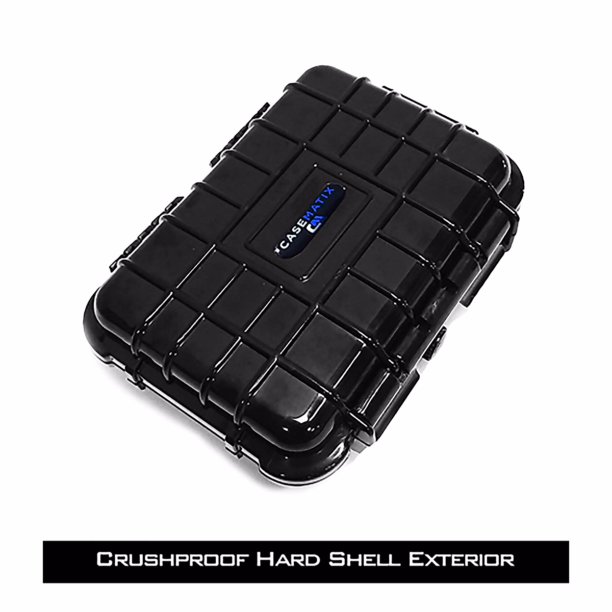 CASEMATIX Travel Case Compatible with GPS Garmin inReach Messenger Satellite Communicator and Accessories in a Rugged, Waterproof Shell, Includes Case Only with Custom Foam