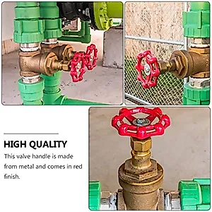 balacoo Outdoor Faucet Knobs Replacement, 10pcs Metal Outside Faucet Handle Round Wheel Handle (66mm