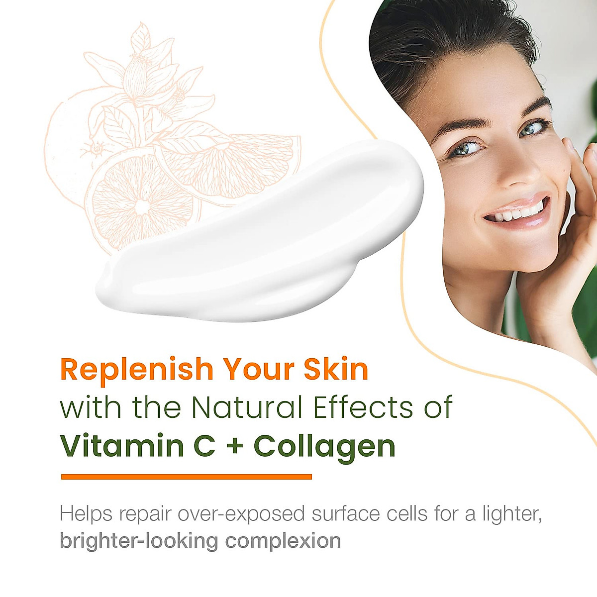 Natural Chemist Vitamin C & Collagen Daily Face Moisturizer - Firming, Reduces Fine Lines & Wrinkles, Skin Brightening Day Cream - Cruelty Free Korean Skin Care For All Skin Types - 1.69 Fl. oz.