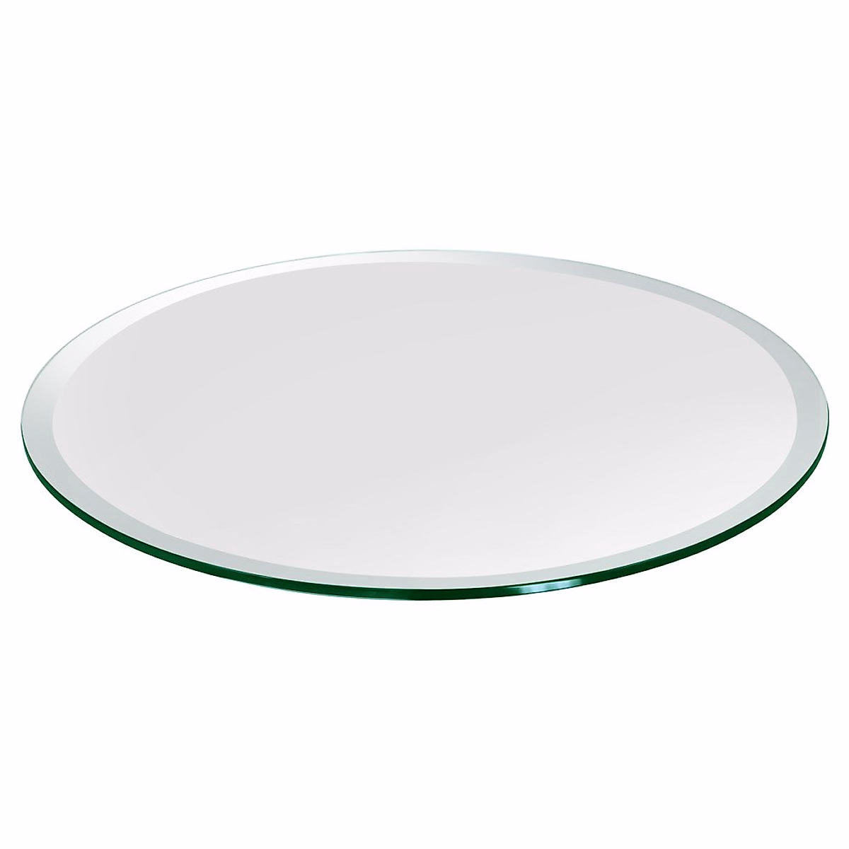 Dulles Glass 24" Round Glass Table Top - Tempered- 1/2" Thick - Bevel Polished Glass
