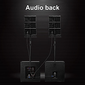 RECK CLUB-8000 18-inch 8000W P.M.P.O Stereo DJ/Powered PA Speaker System Combo Set 6 Line Array Speakers and Two 18 inch Subwoofers with Bluetooth/USB/SD Card/Remote Control