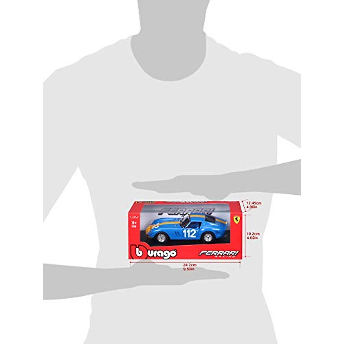 Bburago 1962 Ferrari 250 GTO 1: 24 Scale Die-cast Model, Blue