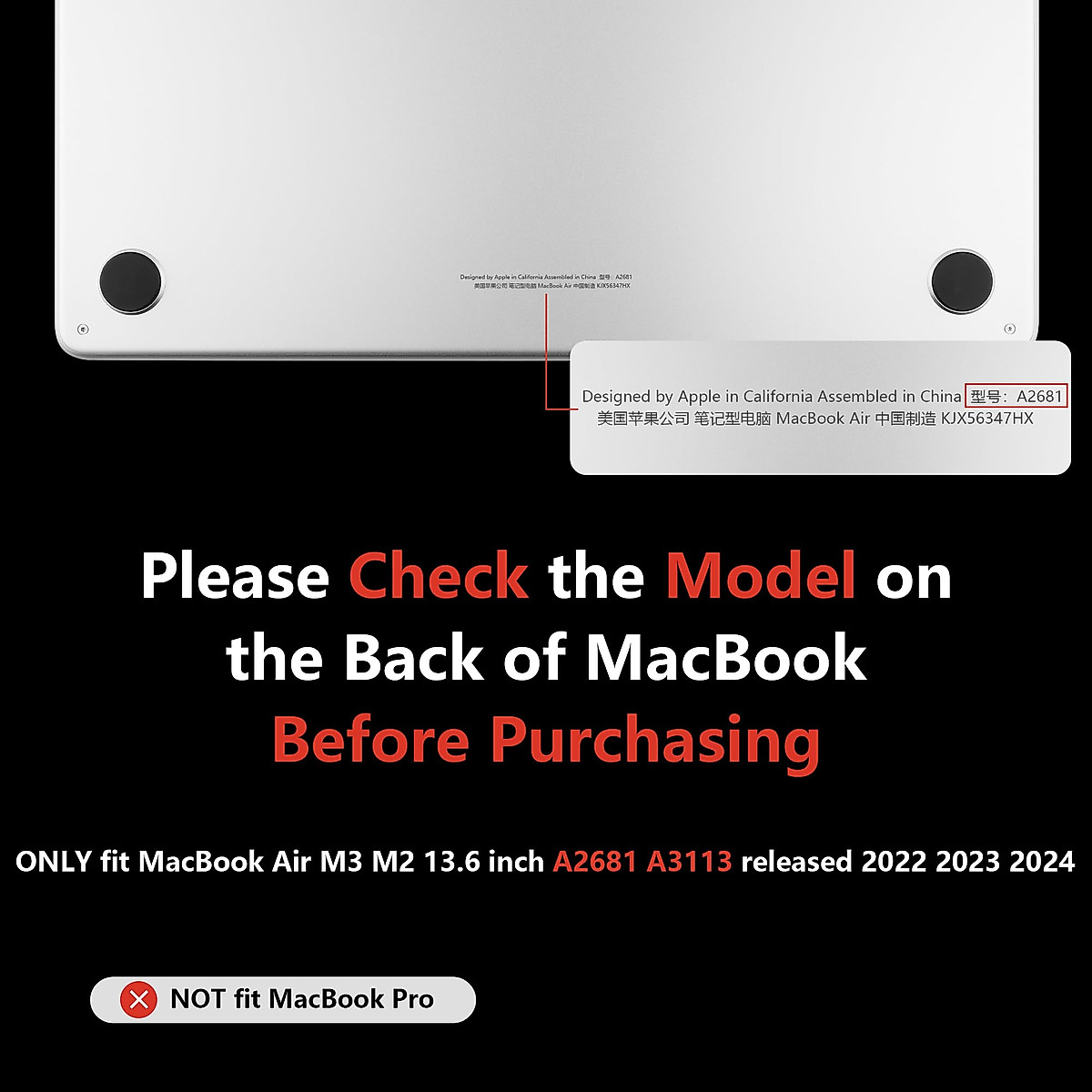 MEEgoodo for MacBook Air M3 M2 Case 2024 2022,Fit Model A3113 A2681, Clear Case for MacBook Air 13.6 inch, Laptop Hard Shell Cases with Keyboard & Webcam Cover & Screen Protector, Clover