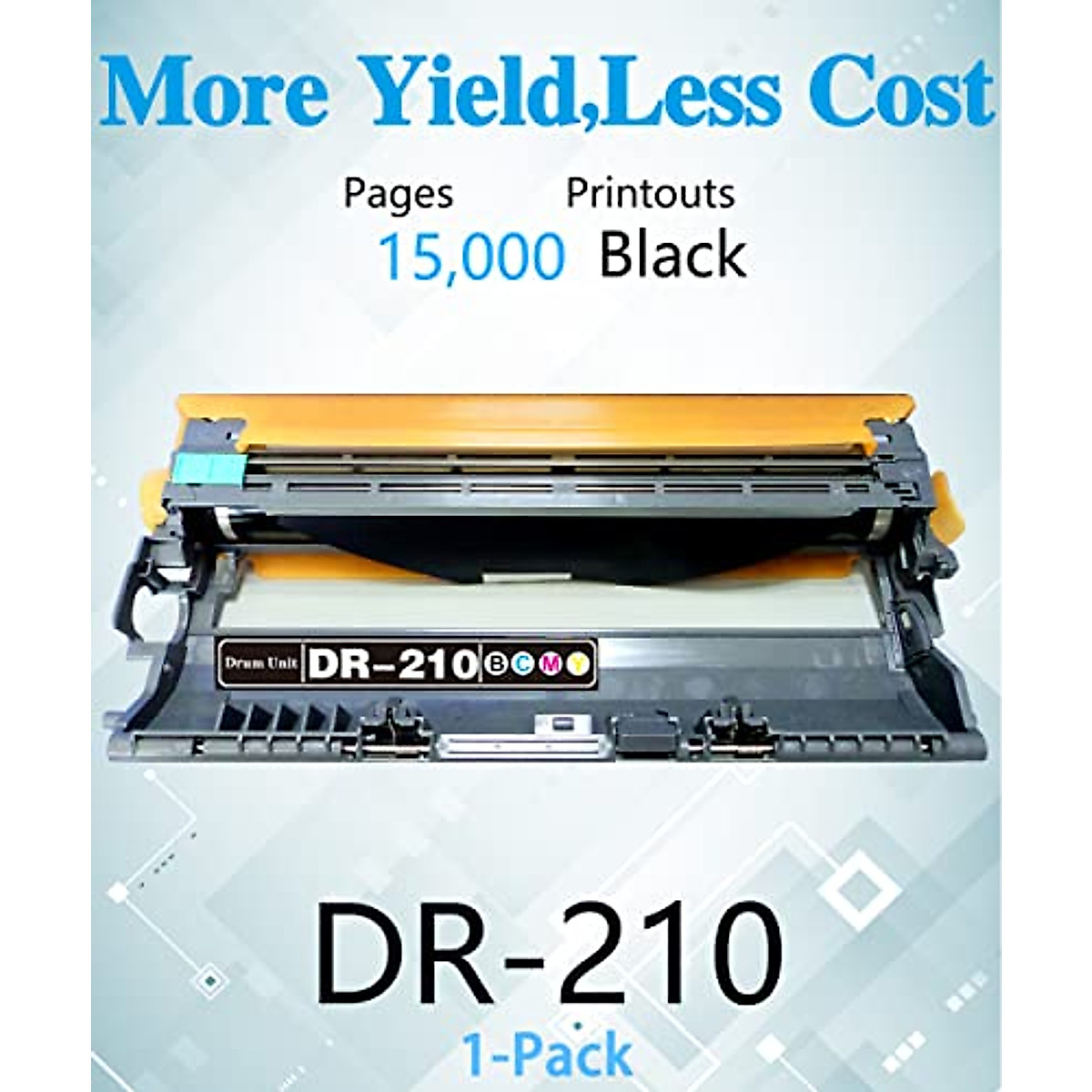 MM MUCH & MORE Compatible Drum Unit Replacement for Brother DR-210 DR210 DR-210CL DR210CL TN210 Use for HL-3040CN HL-3070CW HL-3075CW MFC-9010CN MFC-9120CN MFC-9125CN MFC-9320CW Printer(1-Pack, Drum)