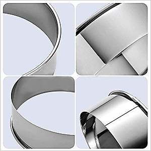 Cookie Cutters - Biscuit Cutters/Stainless Steel Dumpling Cutters/Cake Pastry Cutters / Cake Cookie Scone Cutters Molds stamps for Cooking Baking ( 3Pcs, Round Edge)