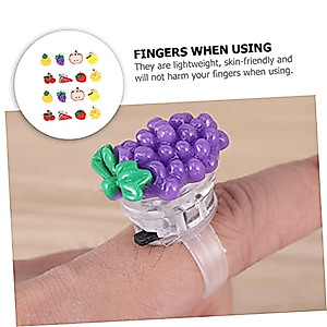 STAHAD 100 Pcs Children's Ring Bulk Toys for Kids Bulk Kids Toys Bulk Stocking Stuffers for Kids Glow in The Dark Party Supplies LED Fruit Jelly Rings Pinata Filler Kids Accessory Pinata