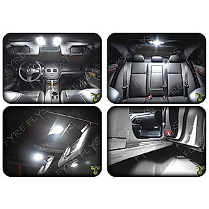 Fyre Flys White LED Interior Lights for 1999-2016 Ford F250 F350 Super Duty 14 Piece 6000K Super Bright 3014 Series SMD Package Kit and Install Tool