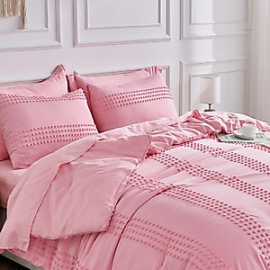 ENJOHOS Twin XL Comforter Boho for Teen Girls Boys - Sage Green Bedding Set, 3 PCS Tufted Comforter with Pom Pom Design for All Season, Lightweight Soft Microfiber Comforter with 1 Pillowcase