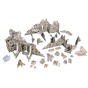 Battle Systems – Modular Fantasy Scenery – Perfect for Roleplaying and Wargames - Multi Level Tabletop Terrain for 28mm Miniatures – Colour Printed Model Diorama – DND Warhammer (Ruined Monastery)