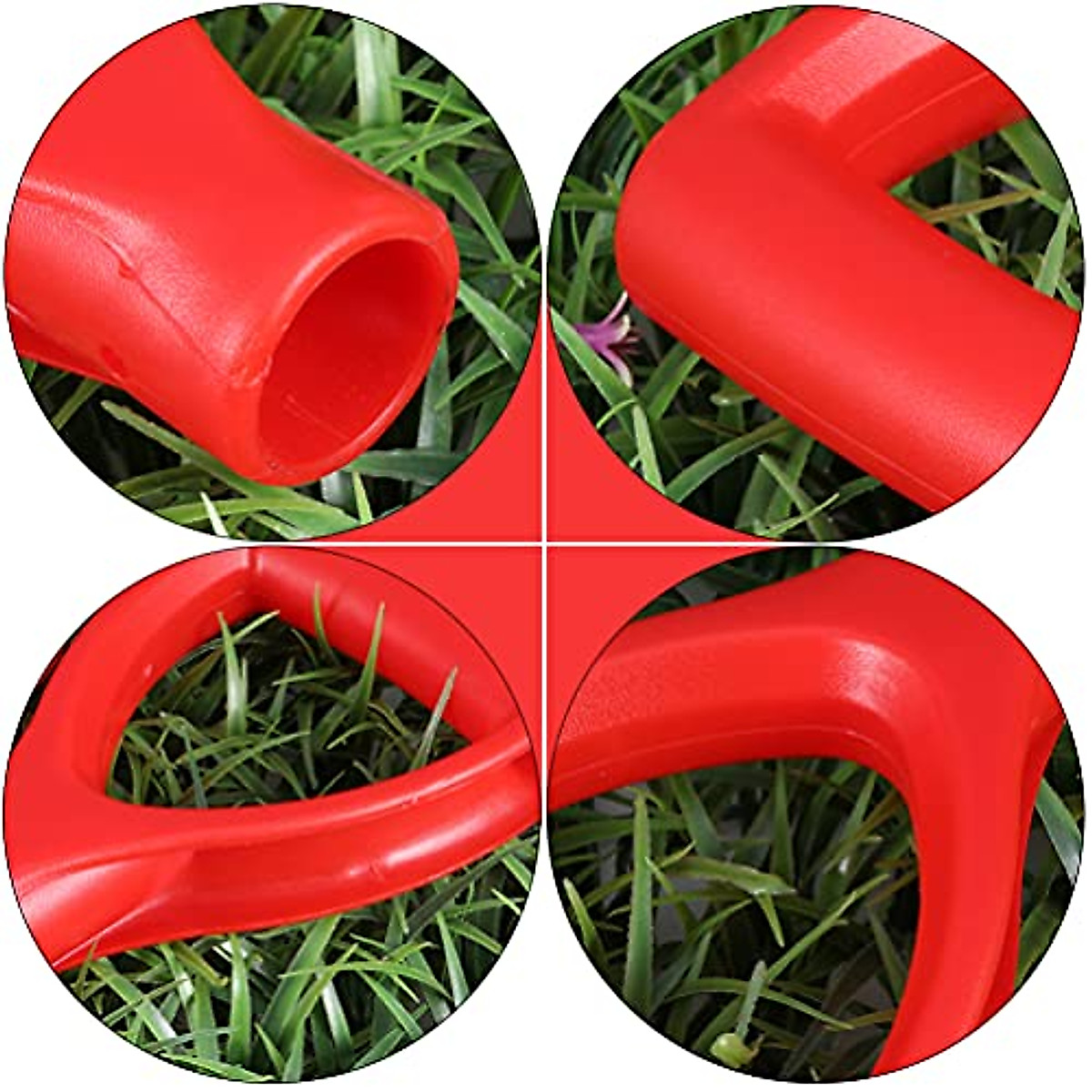 Cabilock 2pcs Shovel D Grip Replacement Handle Plastic 3. 2cm for Garden Spade Rake Snow Shovel Digging Raking Tools Red