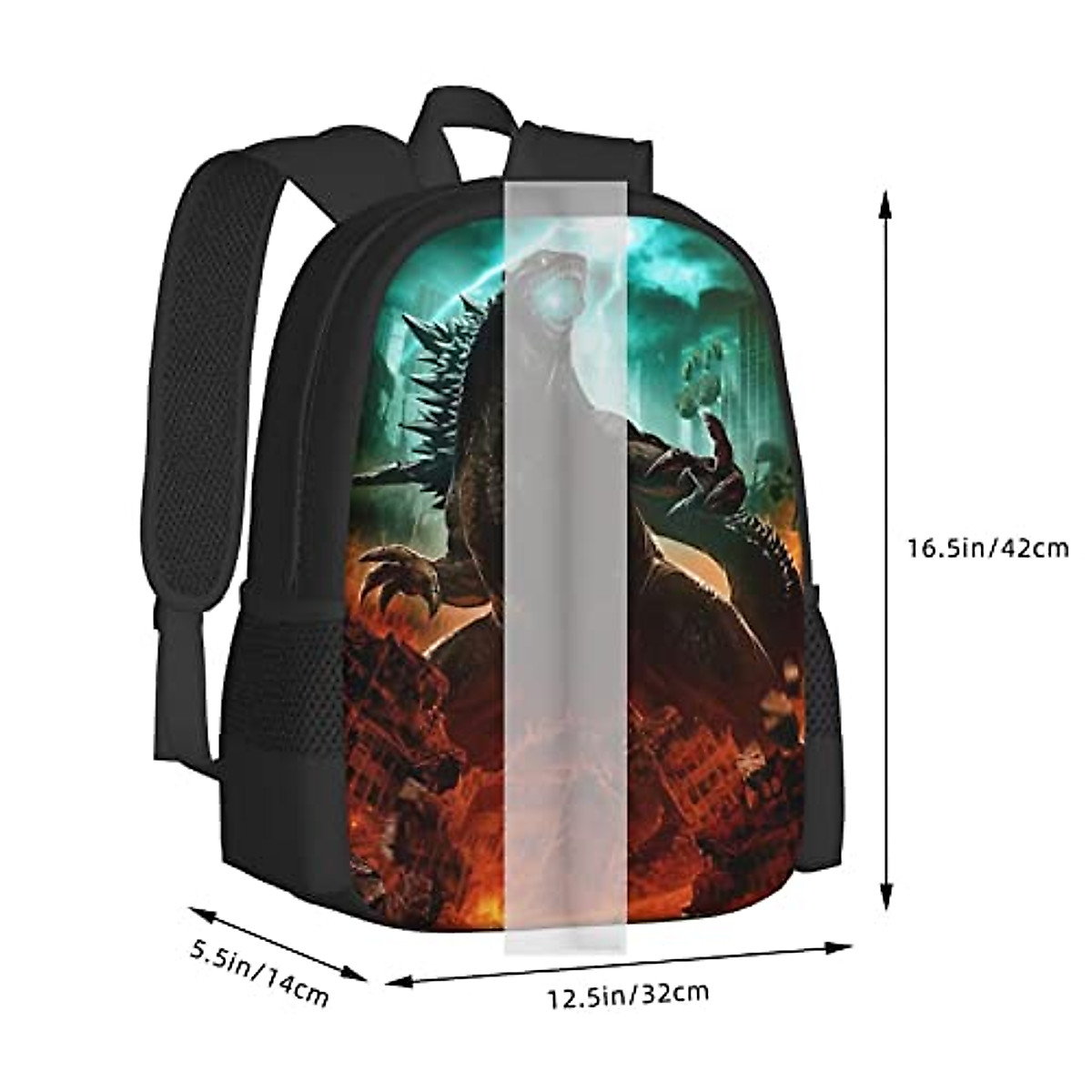 Youth Novelty Printed Backpack, Classic Movie Anime Cosplay Dayback, 17 Inches High Capacity With Pencil Case, Unisex